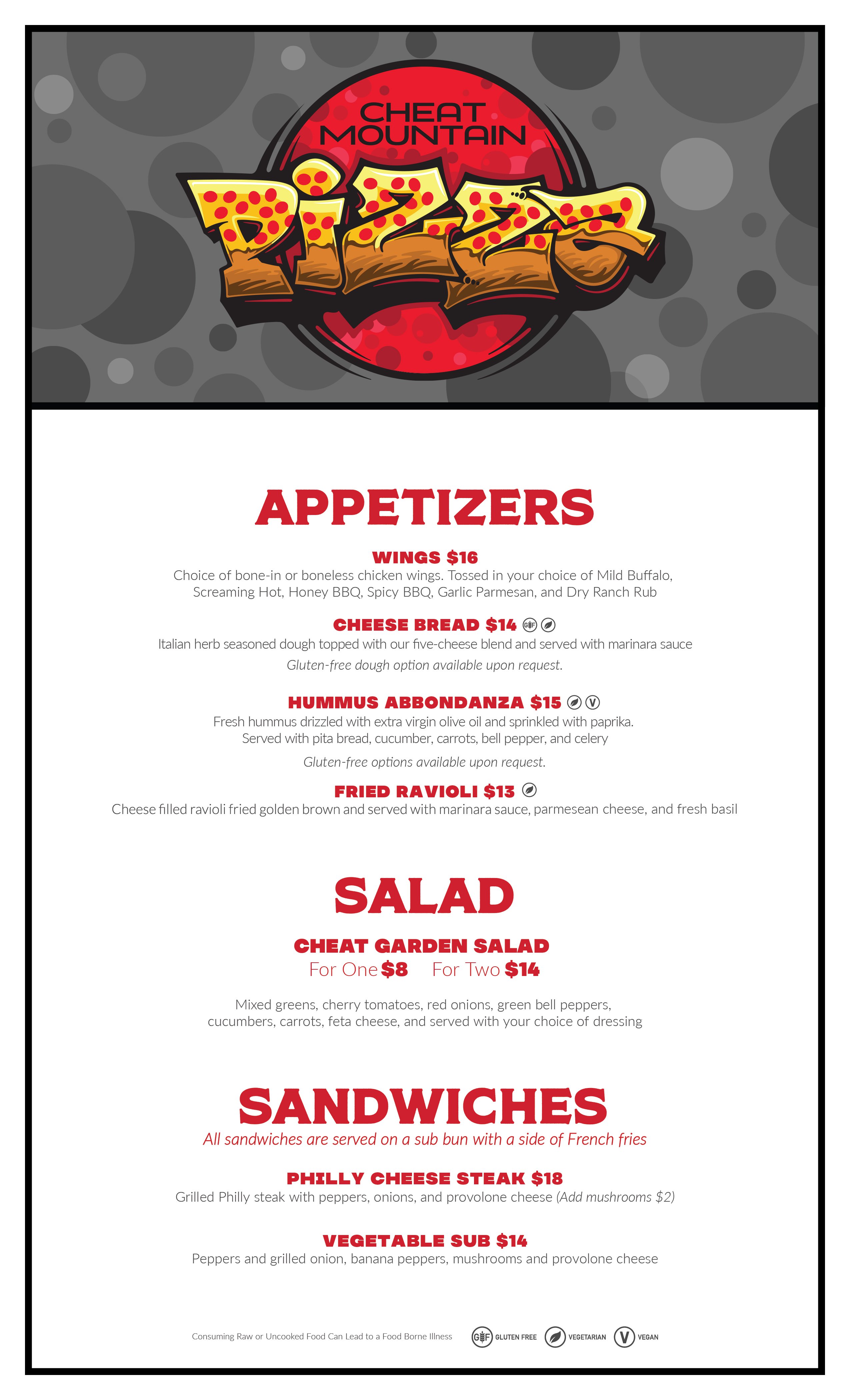 Cheat Mountain Pizza in the village at Snowshoe Mountain