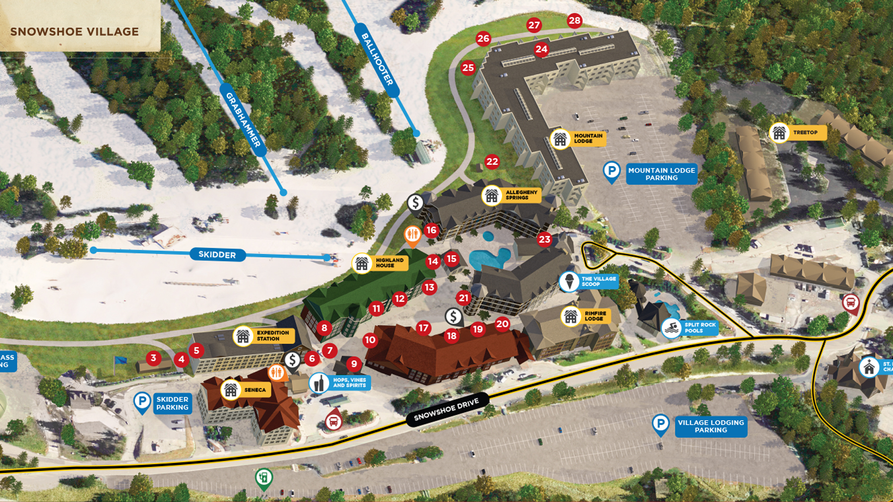 Trail Maps, Backcountry Maps, Ski Maps at Snowshoe Mountain