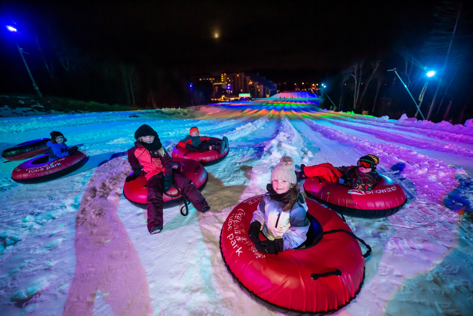 Snow Tubing at the Coca Cola Tube Park | Snowshoe Mountain